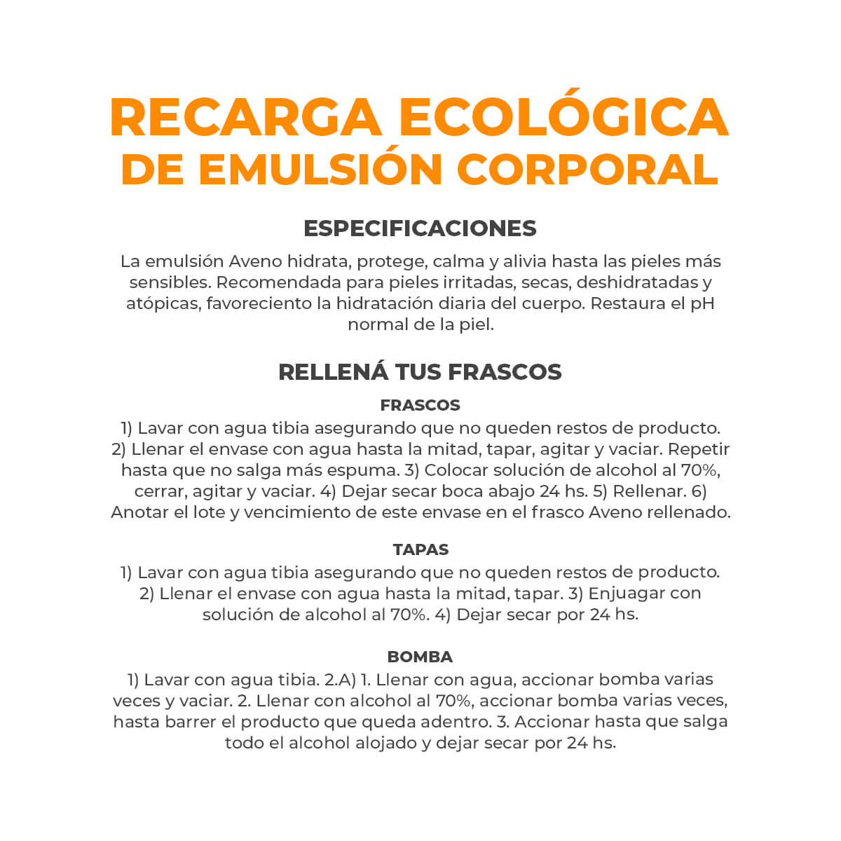 Refill Emulsión Aveno 250ml